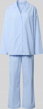 Seidensticker Comfort Fit Pyjama Set aus reiner Baumwolle Modell Classic Long Pyjama Set C