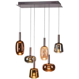 Paul Neuhaus Lampe suspendue joyeuse Irides 6 lumi&egrave;res droites - 2681-70