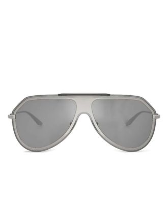 Dolce & Gabbana Eyewear lunettes de soleil &agrave; monture pilote - Gris