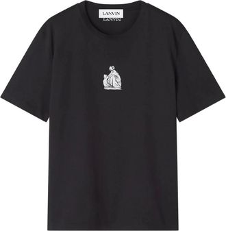 Lanvin Homme, Tops, Noir, Taille: L T-Shirt M&egrave;re et Fille