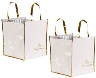 BESPORTBLE Lot de 2 Paquet Isothermes Alimentaires &agrave; Fermeture &Eacute;clair Paquet Chauffant pour Aliments 4 Pouces Blanc Grand Isotherme Portable pour Transport G&acirc;tea