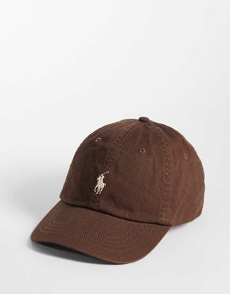 Polo Ralph Lauren casquette de baseball &agrave; logo icon en marron moyen