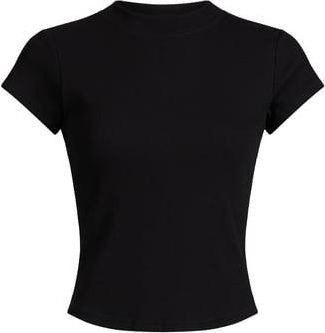 Topshop T-shirt col rond en coton m&eacute;lang&eacute;