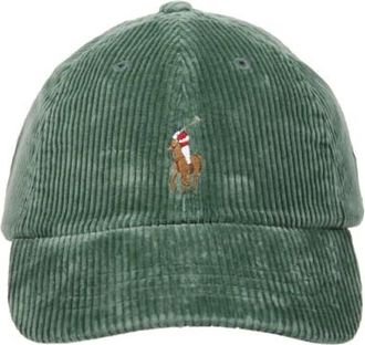 Ralph Lauren Homme, Accessoires, Vert, Taille: ONE Size Casquette de baseball en velours c&ocirc;tel&eacute;