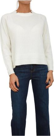 Nenette Femme, Pulls, Beige, Taille: 42 FR Maglia Girocollo Cachemere Blend