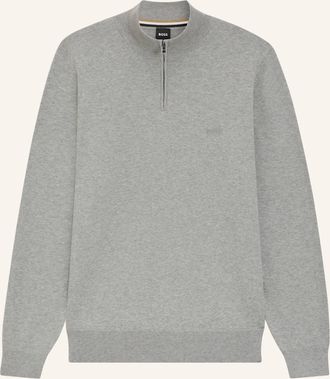 HUGO BOSS Pullover Padro-L Regular Fit silber