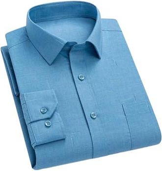 Generic Chemise ray&eacute;e &agrave; manches longues pour homme - Style formel - Doux - D&eacute;contract&eacute; - Pour le bureau, 3210, 3XL