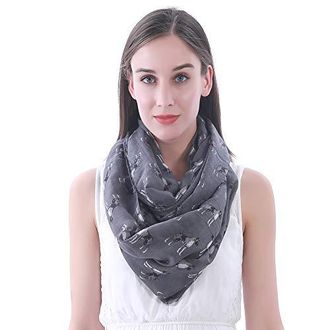 Lina & Lily &eacute;charpe tube snood &agrave; motif chien Boxer (Gris)