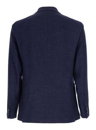 Tagliatore Mens Jacket Single-Breasted Blue Wool Blazers