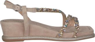 Alma En Pena Alma EN Pena, Femme, Chaussures, Brun, Taille: 39 EU Wedge Half Band Rhinestones