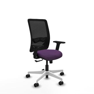 Piqueras y Crespo Schreibtischstuhl mit Rollen Zulema mit 2D-Armen, h&ouml;henverstellbare Lendenwirbelst&uuml;tze, ausgestattet mit Sincro 3 Positionen und Schneideschaum, Schwa