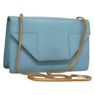 Saint Laurent Pre-owned Leder Schultertasche - - Pre-owned - Damen - Blau - ONE SIZE