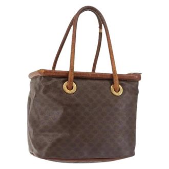 Celine Sac &agrave; main vintage en toile Pre-owned - Femme - Pre-owned - Brun - Taille: ONE Size