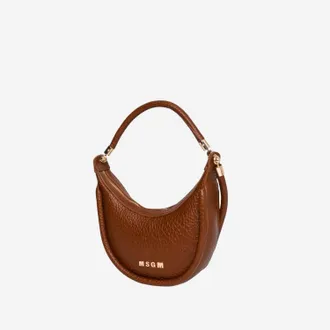 Msgm Girls Shoulder Bag Brown Faux Leather