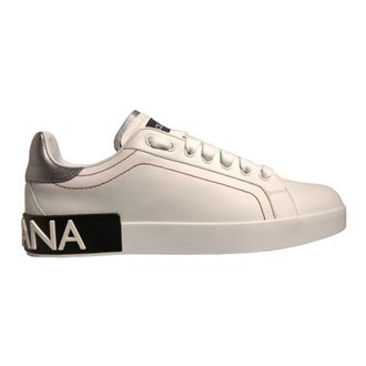 Dolce & Gabbana Wei&szlig;e Leder Low Top Sneakers - - Shoes - Damen - Wei&szlig; - 36 EU