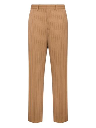 Moschino pantalon fuselé à fines rayures - Marron