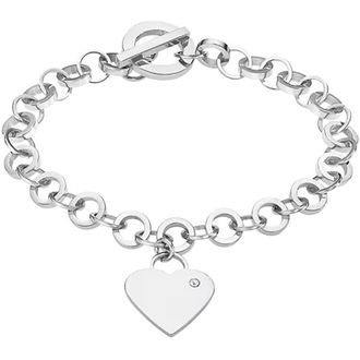 Lotus Bracelet femme pampille coeur acier