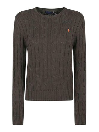 Polo Ralph Lauren Pull Col Rond - Vert Fonc&eacute;