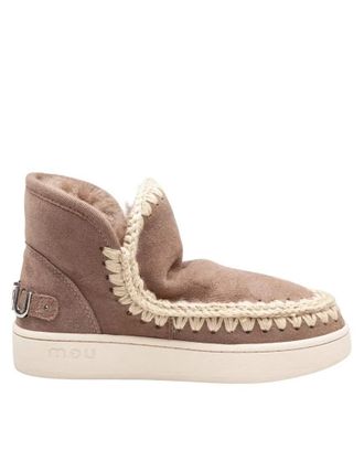 Mou Stiefel - New Eskimo Nubuck Sneakers With Metal Logo - Gr. 36 (EU) - in Braun - f&uuml;r Damen