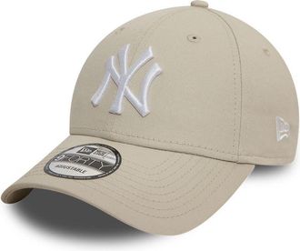 New Era New York Yankees MLB League Essential Beige Wei&szlig; Verstellbare 9Forty Cap - One-Size