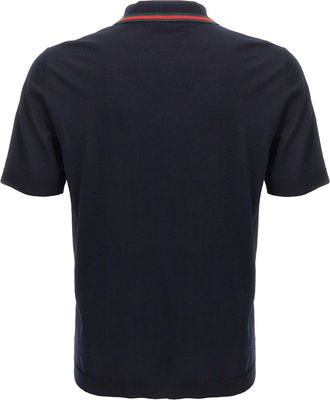 Gucci Web Ribbon Collar Polo Shirt - Black
