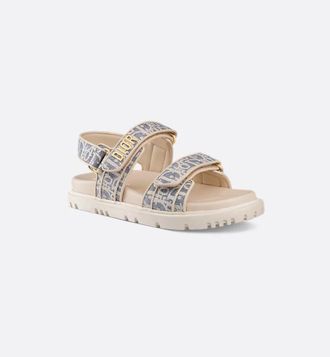 Dior Monogram Jacquard Sandals - Blue
