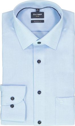 Olymp Herren Hemden blau Baumwolle
