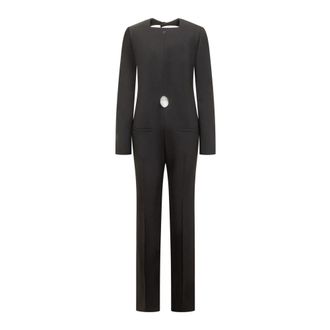 Courr&egrave;ges Offener R&uuml;cken Holistisches Kleid - - Jumpsuits & Playsuits - Damen - Schwarzk - XS