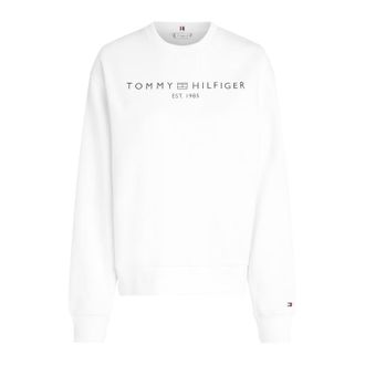 Tommy Hilfiger Sweatshirt f&uuml;r Damen, Baumwollmischung, Regul&auml;r (Aufgehelltes Wei&szlig;)
