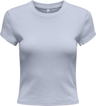 Only Damen Onlelina S/S O-Neck Short Top JRS Noos, Soft Chambray, XXXL