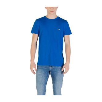 Lacoste Homme, Tops, Bleu, Taille: XL T-shirt Rouge Uni à Manches Courtes