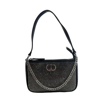 Twinset Femme, Sacs, Noir, Taille: ONE Size Sac bandouli&egrave;re en polyur&eacute;thane avec bandouli&egrave;re r&eacute;glable