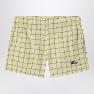 Bobo Choses Yellow shorts with check pattern