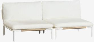 Sklum Sklum - Canap&eacute; de jardin modulable 2 pi&egrave;ces Roubly Beige Amande