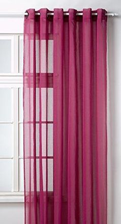 HOME MAISON Homemaison Vorhang, Etamin, leicht, einfarbig (HM69807732), Himbeerfarben
