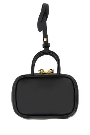 Miu Miu Womens Black Leather Beau Keyring Necessaire Nero Vitello Portachiavi Keychains