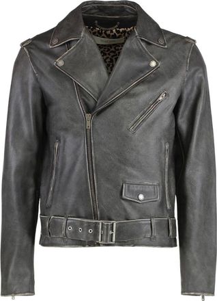 Golden Goose Homme, Vestes, Noir, Taille: XL Veste de motard en cuir