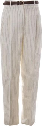 Max Mara Femme, Pantalons, Beige, Taille: 40 FR Wide Pantalons