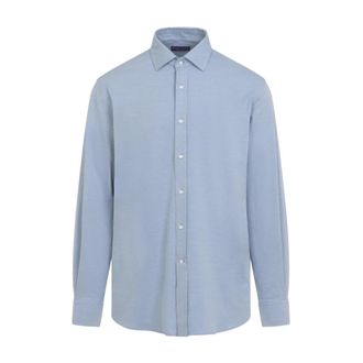 Ralph Lauren Aston Langarmhemd - - Shirts - Herren - Blau - 2XL