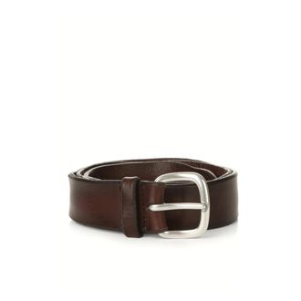 Orciani Lederg&uuml;rtel mit silberner Schnalle - - Accessories - Herren - Braun - 95 CM