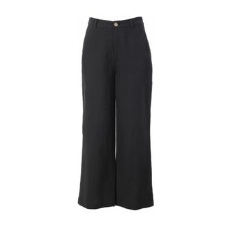 Jcsophie Femme, Pantalons, Noir, Taille: 38 FR Pantalon en lin g&eacute;ranium