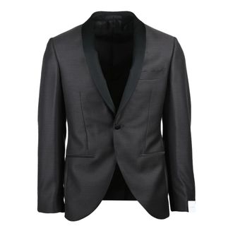 Luigi Bianchi Mantova Satin-Jackett - - Jackets - Herren - Schwarzk - L