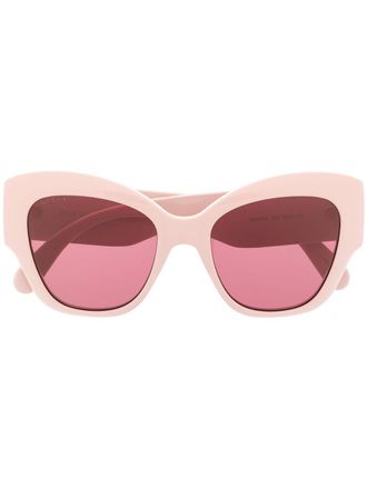 Gucci lunettes de soleil &agrave; monture papillon - Rose