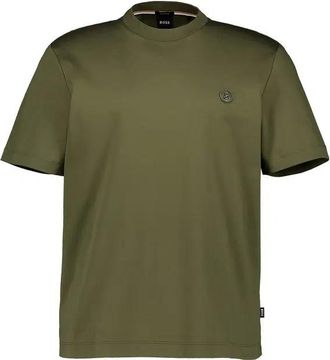 HUGO BOSS Herren T-Shirts gr&uuml;n Baumwolle