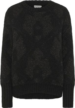 Kaffe Femme, Pulls, Noir, Taille: 42 FR Tricot à col rond