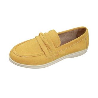 Generic Mocassins larges et d&eacute;contract&eacute;s pour femme - Couleur unie - R&eacute;tro - Respirant - Confortable - Classique - Chaussures plates &agrave; enfiler - Pour la march