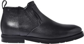 Baldinini Homme, Chaussures, Noir, Taille: 43 EU Black tumbled leather ankle boots