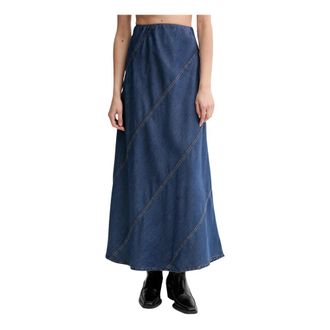 Munthe Maxi-Rock - - Skirts - Damen - Blau - XS
