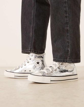 Converse Chuck Taylor All Star Hi - Sneaker in Metallic-Silber