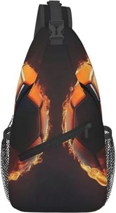 Generic Sac &agrave; dos &agrave; bandouli&egrave;re rouge et noir flamboyant - Sac &agrave; dos de voyage pour homme - Sac &agrave; dos de randonn&eacute;e